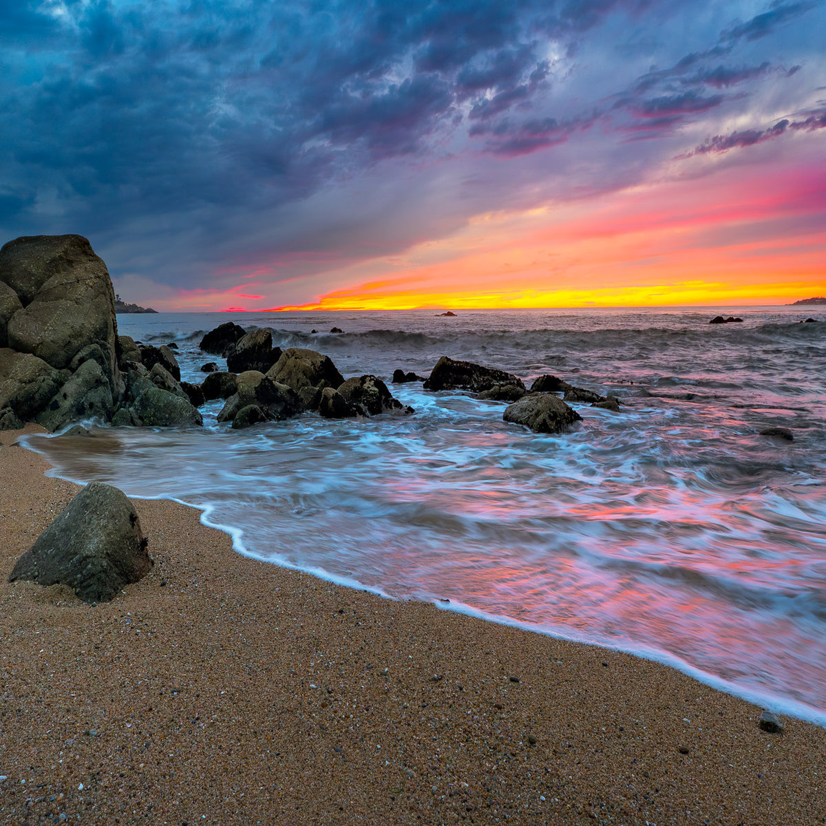 Monterey Sunset Ocean Print – Fine Art Seascape Wall Decor – Riley ...